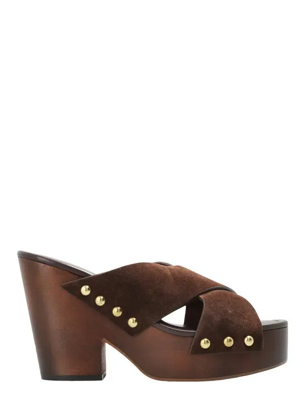 Paris Texas Marisol Platform Mules - Brown