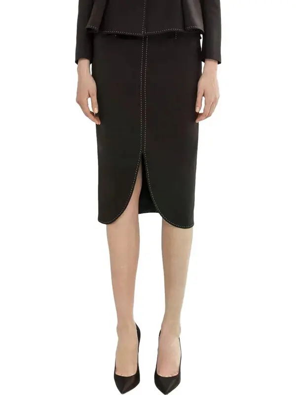 NISSA High-waisted Pencil Skirt - Black