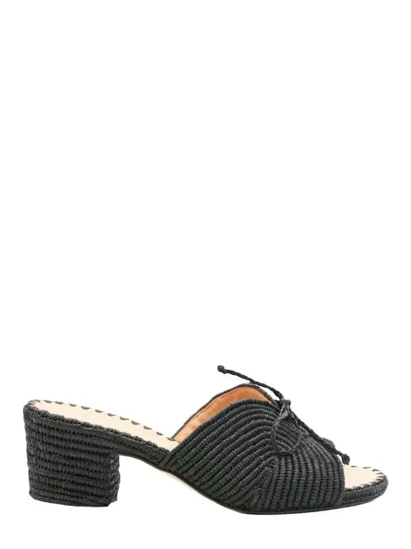 ODISSI Odett Woven Bow Sandals - Black