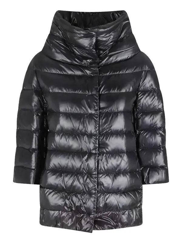 Herno Quilted Funnel-neck Jacket - Black
