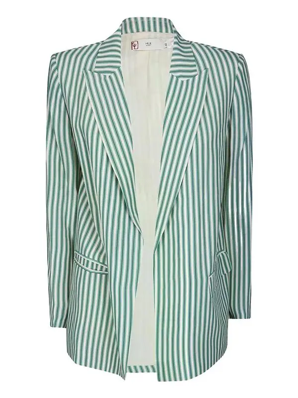 HUI HUI Stripe-print Jacket - Neutrals
