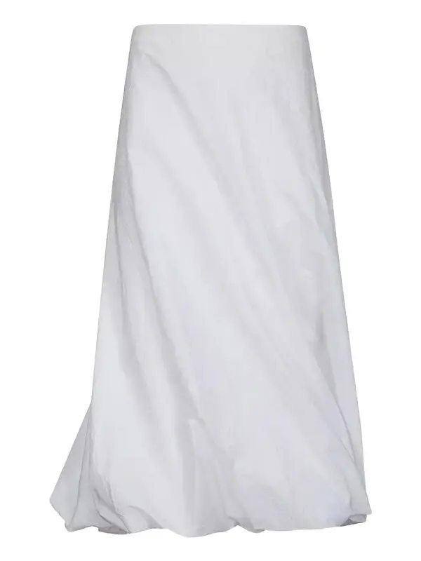 RÓHE Crushed Twisted Skirt - White