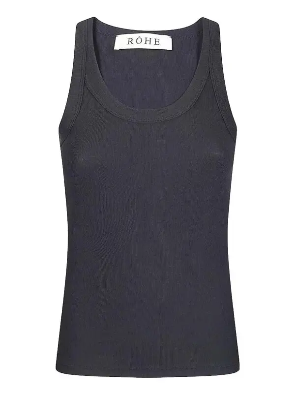 RÓHE Scoop Neck Knit Vest - Grey