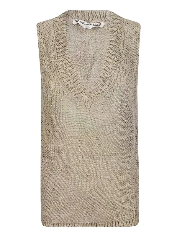 Comme Des Garçons V-neck Vest - Neutrals