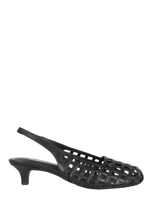 Ash Enji Caged Slingback Pumps - Black