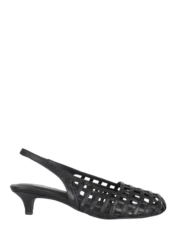 Ash Enji Caged Slingback Pumps - Black