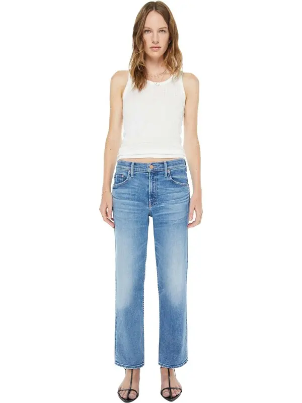 MOTHER The Newbie Ankle Straight Leg Jeans - Light Blue