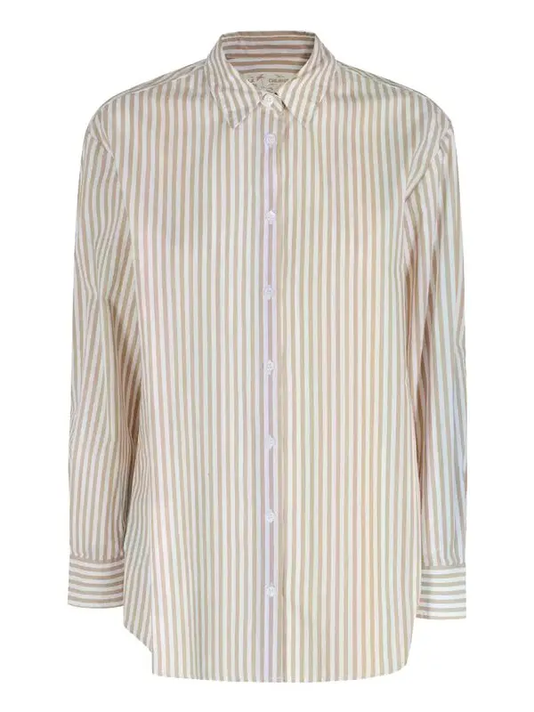 MC2 SAINT BARTH Brigitte Stripe-pattern Shirt - Neutrals