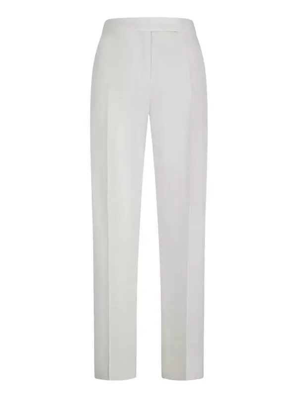 Max Mara Cotton Satin Trousers - White