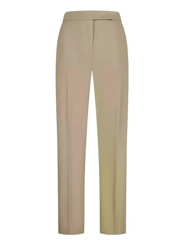 Max Mara Cotton Satin Trousers - Green