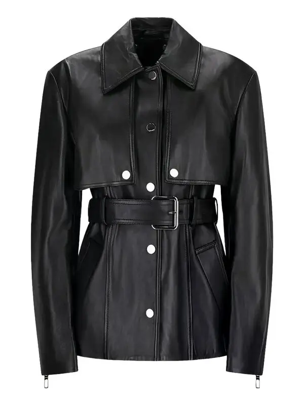 Max Mara Leather Jacket - Black