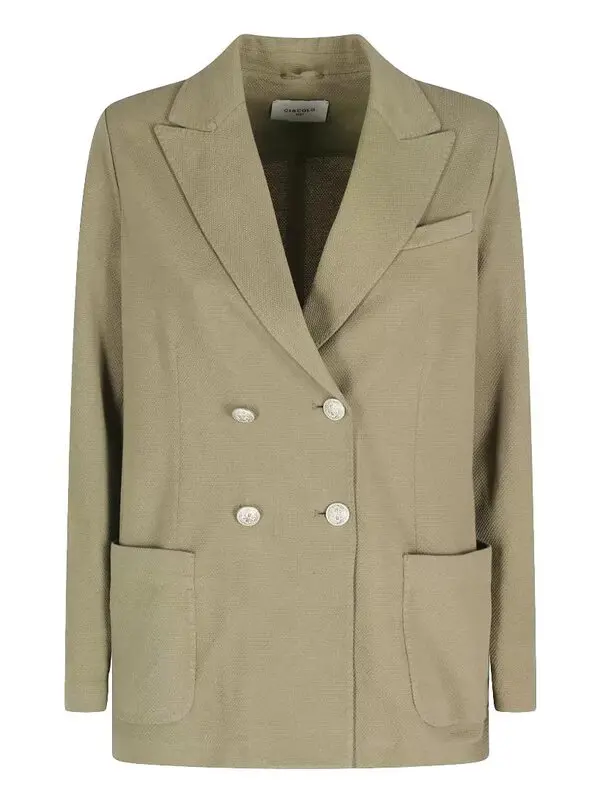 CIRCOLO 1901 Double-breasted Textured Blazer - Neutrals