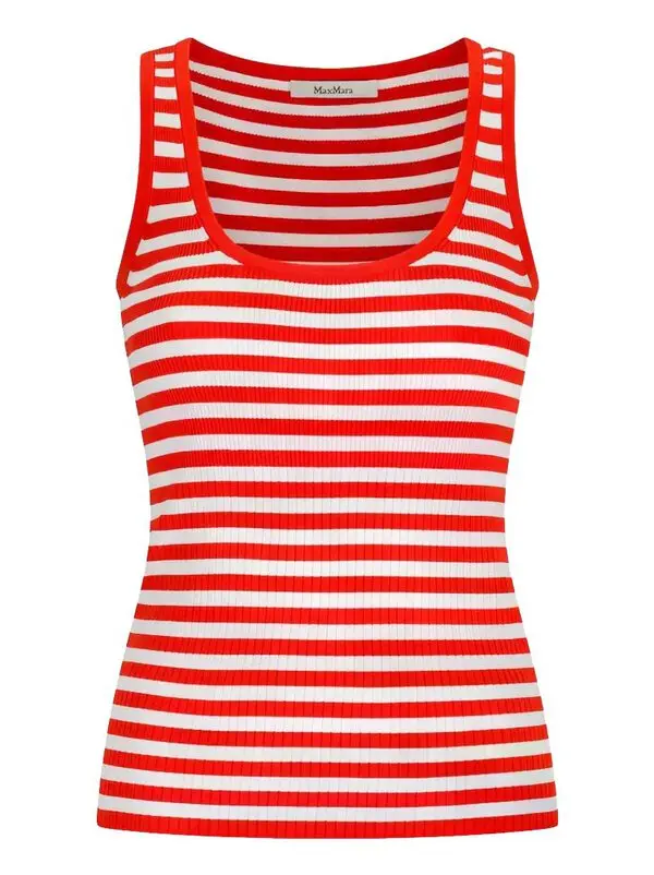 Max Mara Striped Tank Top - Red