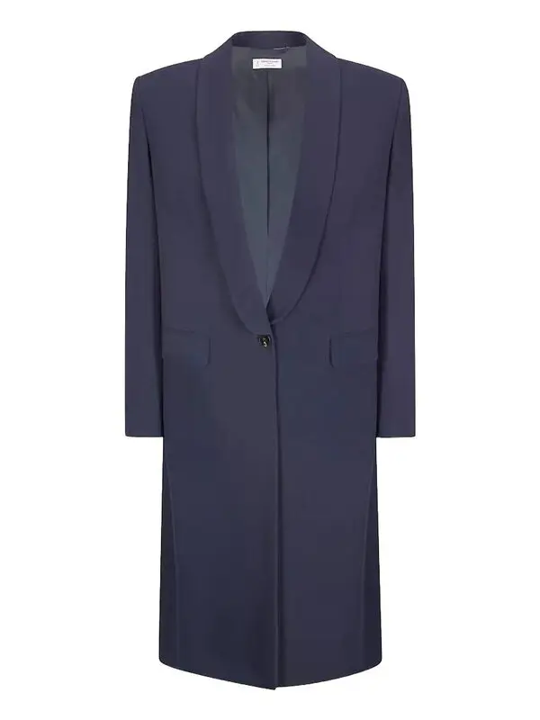 Alberto Biani Single-breasted Coat - Blue
