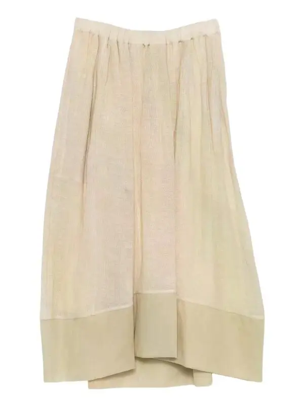 GENTRYPORTOFINO Elasticated-waist Midi Skirt - Neutrals