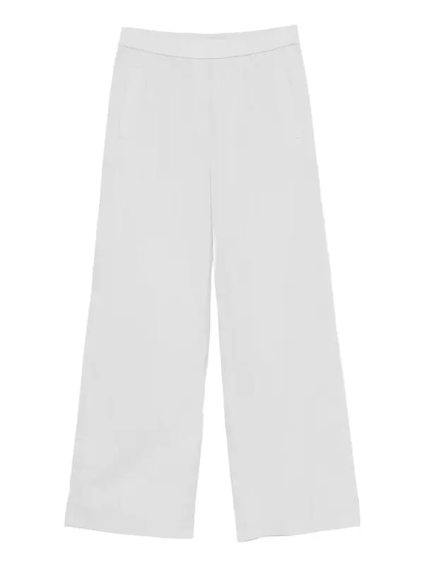 Patrizia Pepe Poplin Straight-leg Trousers - Grey