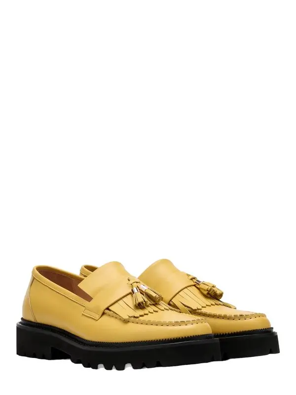 MARC NOLAN Journey Kiltie Fringe Loafer - Yellow