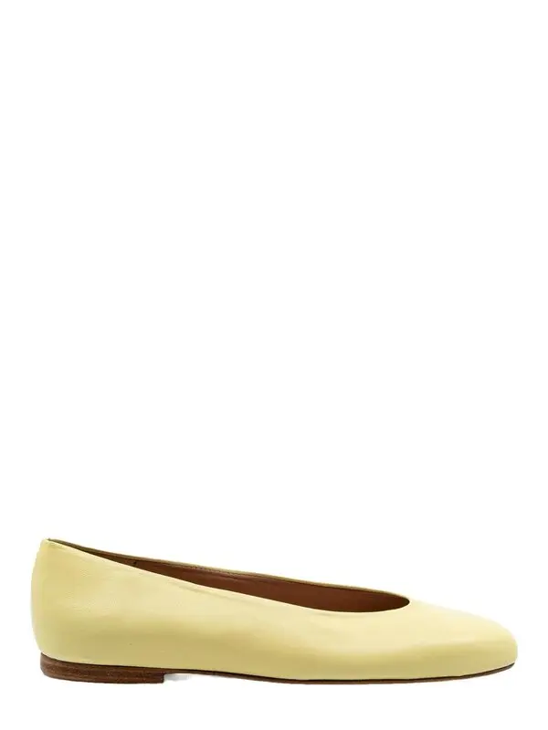 ANDREA GOMEZ Dalia Leather Ballerina Flat - Butter