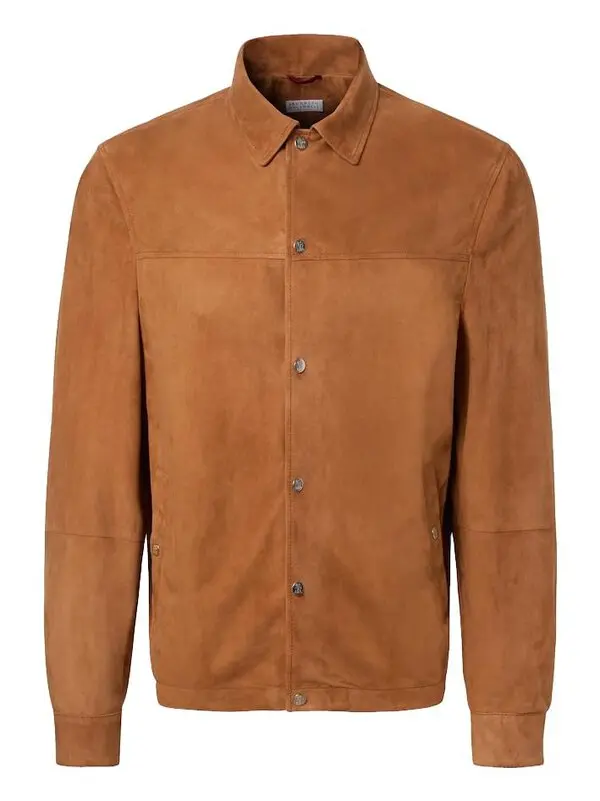 Brunello Cucinelli Suede Overshirt - Brown