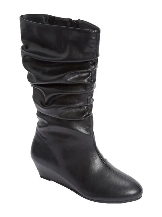 COMFORTVIEW The Dori Midi Calf Boots - Black