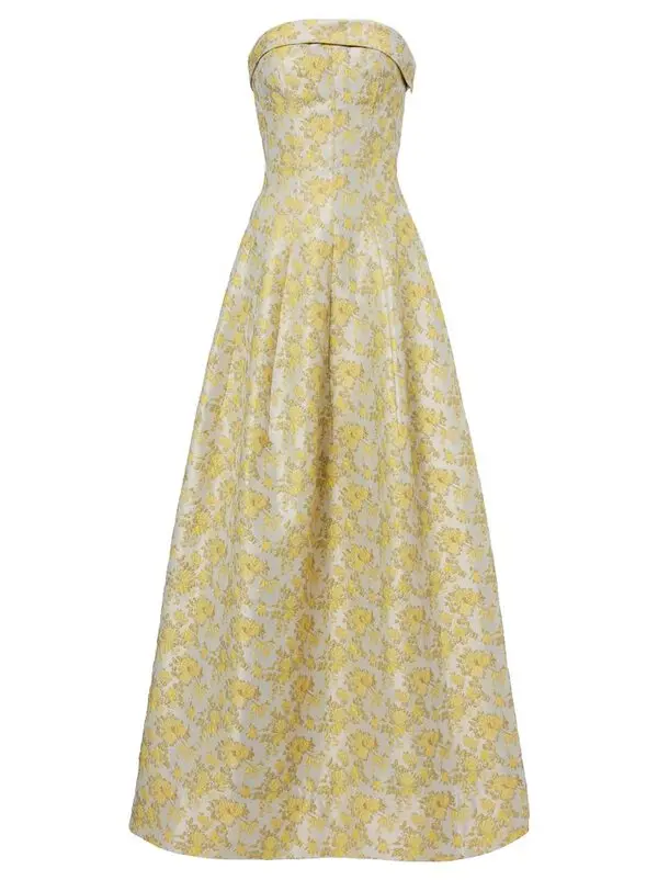 Simkhai Octavia Jacquard Gown - Yellow