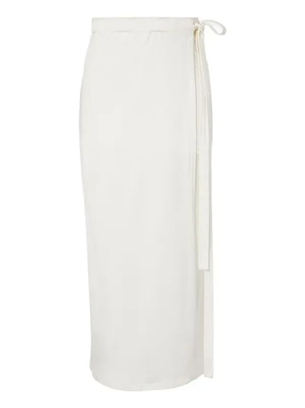 TOTEME Cotton And Silk Wrap Skirt - White