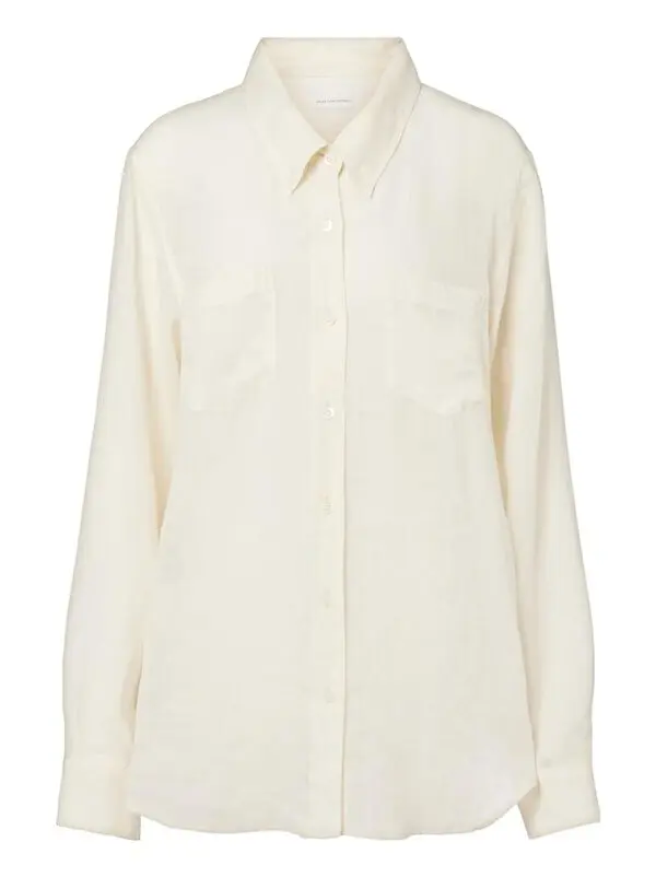 Dries Van Noten Oversized Ramie Shirt - White