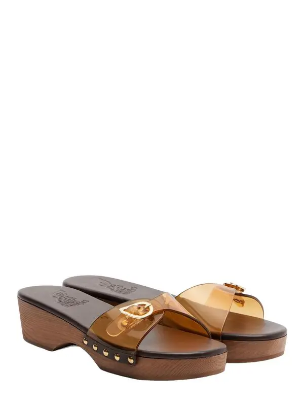 ANCIENT GREEK SANDALS Omonia Clogs - Brown