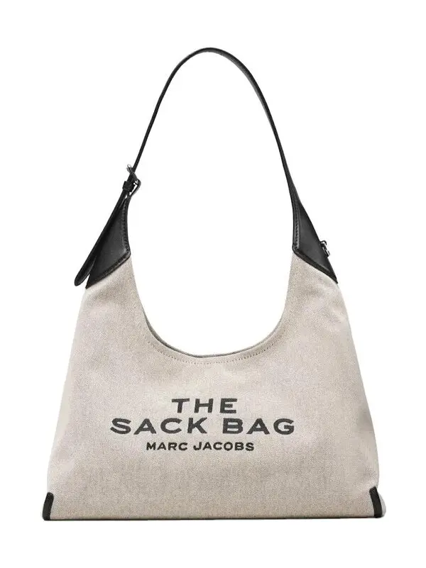 Marc Jacobs Canvas Leather Belted Sack Bag - Cotton