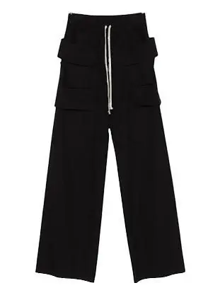 Rick Owens Creatch Wide Cargo Pantaloni - Black