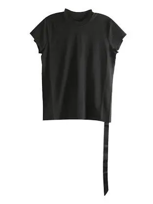Rick Owens Cropped Small Level T-shirt - Black