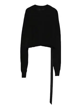 Rick Owens Cropped Level Long Sleeve T-shirt - Black