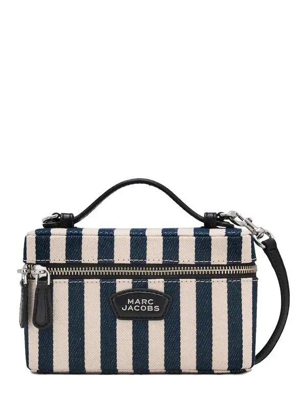 Marc Jacobs Stripe Canvas Everyday Logo Vanity Bag - Blueea