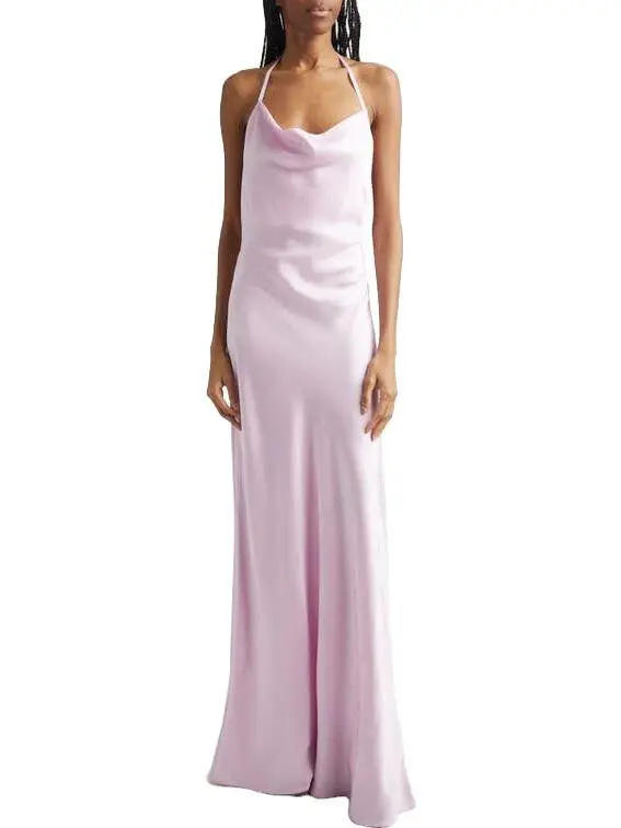 Stella McCartney Crepe Satin Shift Dress - Light Orchid