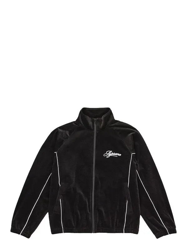 Supreme Velour Mesh Track Jacket - Black