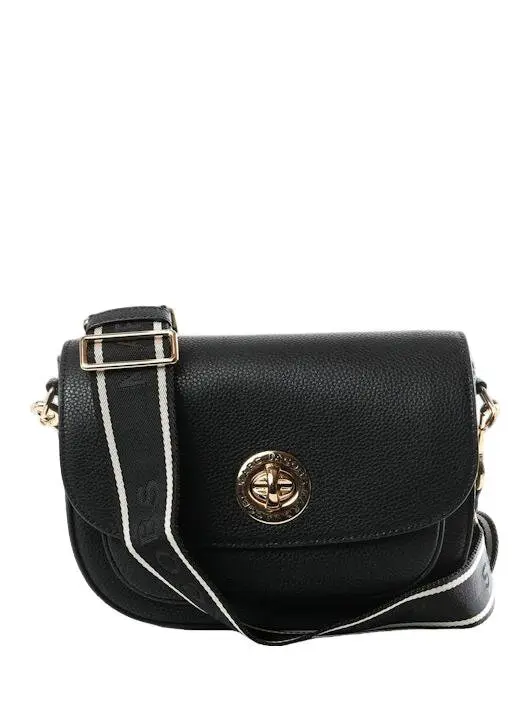 Marc Jacobs Signet Turnlock Saddle Bag - Black