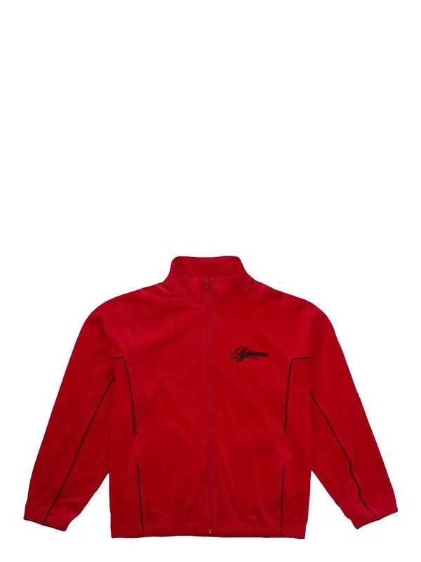 Supreme Velour Mesh Track Jacket - Red