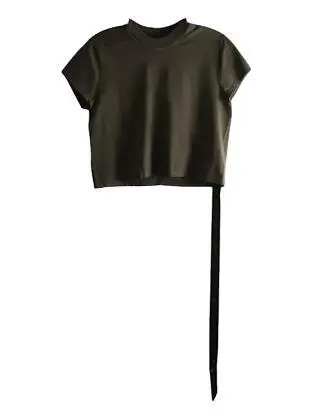 Rick Owens Cropped Small Level T-shirt - Dark Dust
