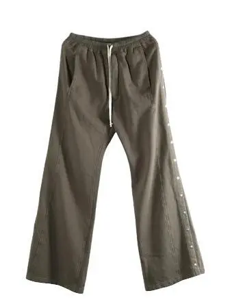 Rick Owens Pantaloni In Felpa Wide Pusher Pants - Dark Dust