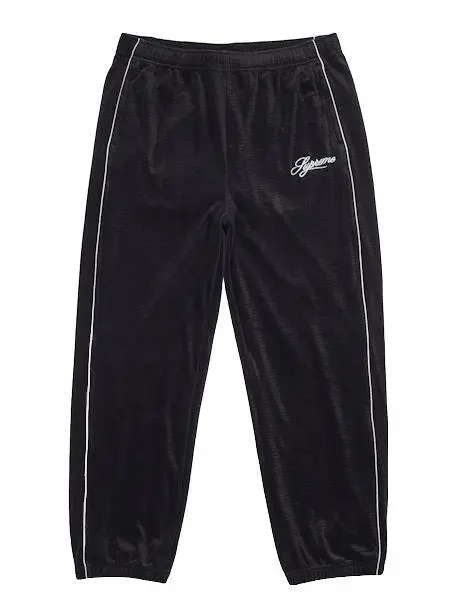 Supreme Velour Mesh Track Pant - Black