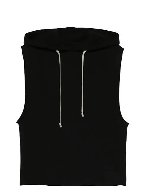 Rick Owens Short Sleeve Hoodie - Black