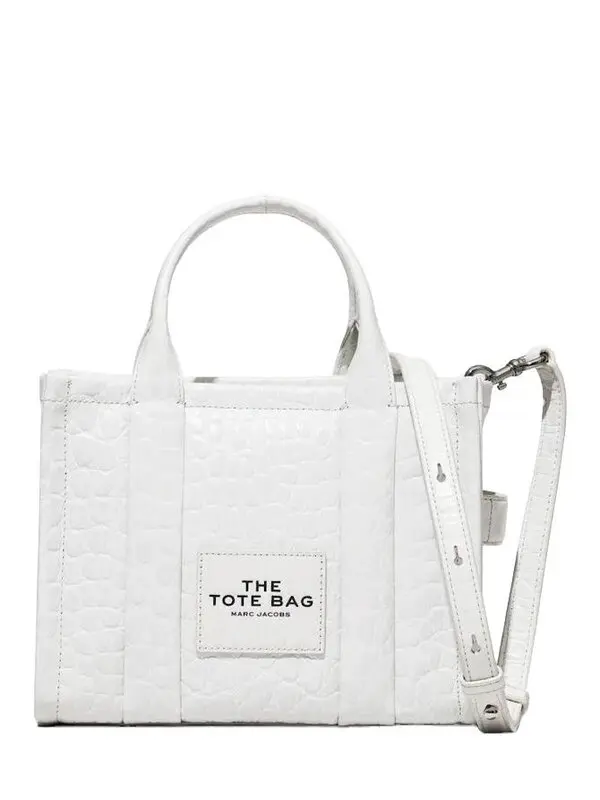 Marc Jacobs Croc Embossed Small Tote Bag - Ivory