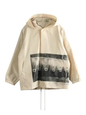 Rick Owens Temple Tour Jacket - Sand/black