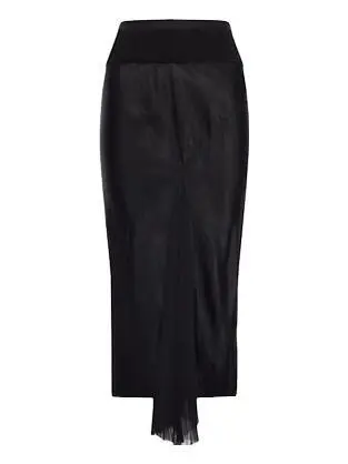 Rick Owens Gonna A Line Bias Skirt - Black