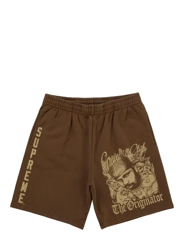 Supreme Dj Screw Sweatshort - Brown