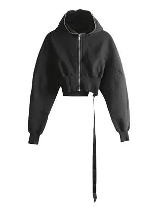 Rick Owens Felpa Collage Gimp Hoodie - Black