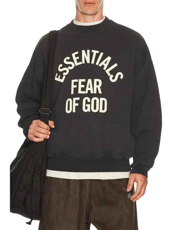 Fear Of God Campus 90's Crewneck Sweatshirt - Faded Black