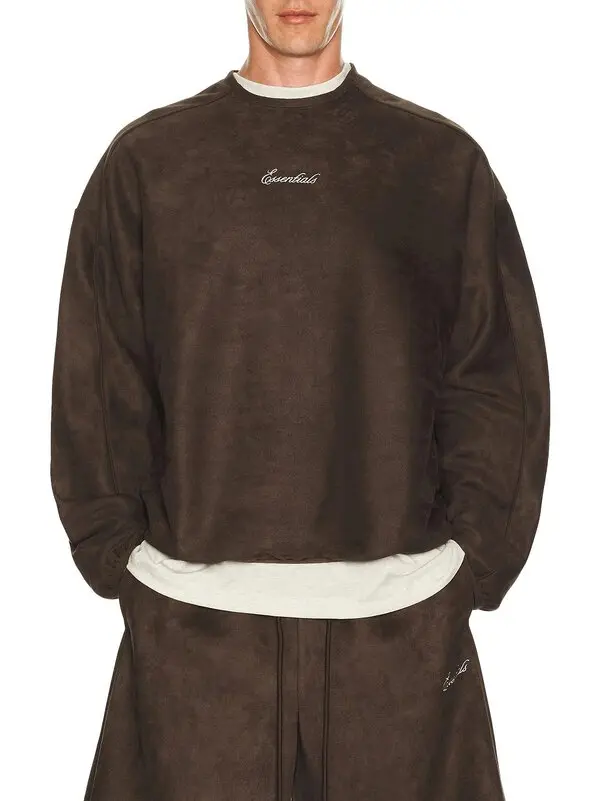 Fear Of God Signature Modern Crewneck Sweatshirt - Brown