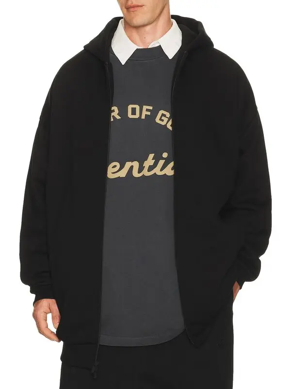 Fear Of God Property Lounge Long Zip Hoodie - Black