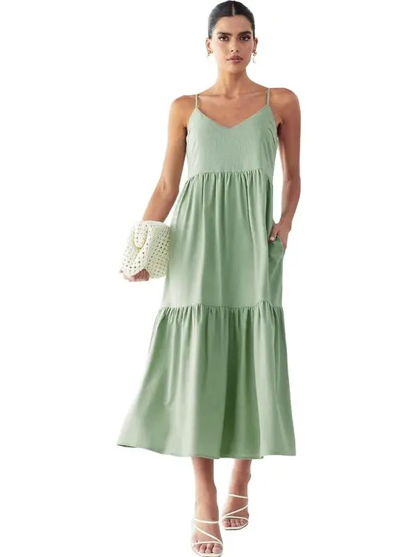 ST MRLO Phi Phi Midi Dress - Sage Green